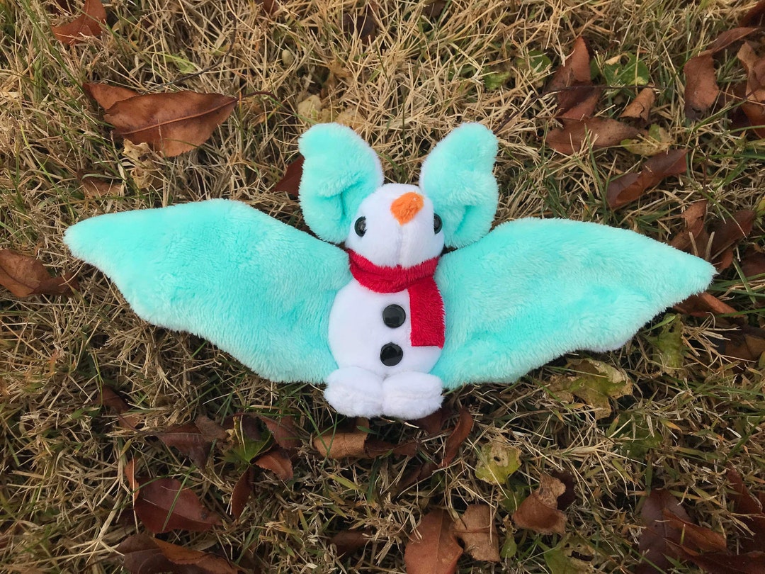 Snowman Bat Plush Handmade to Order - Etsy