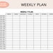 Ideal Weekly Plan, Printable Weekly Planner, Weekly Overview, Week at A ...