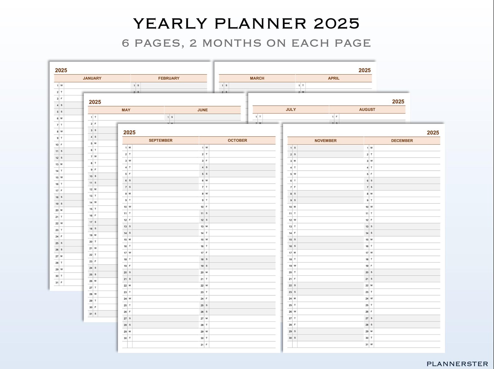 Printable Yearly Planner 2025 – Your Year in Focus | 2025 Printable ...