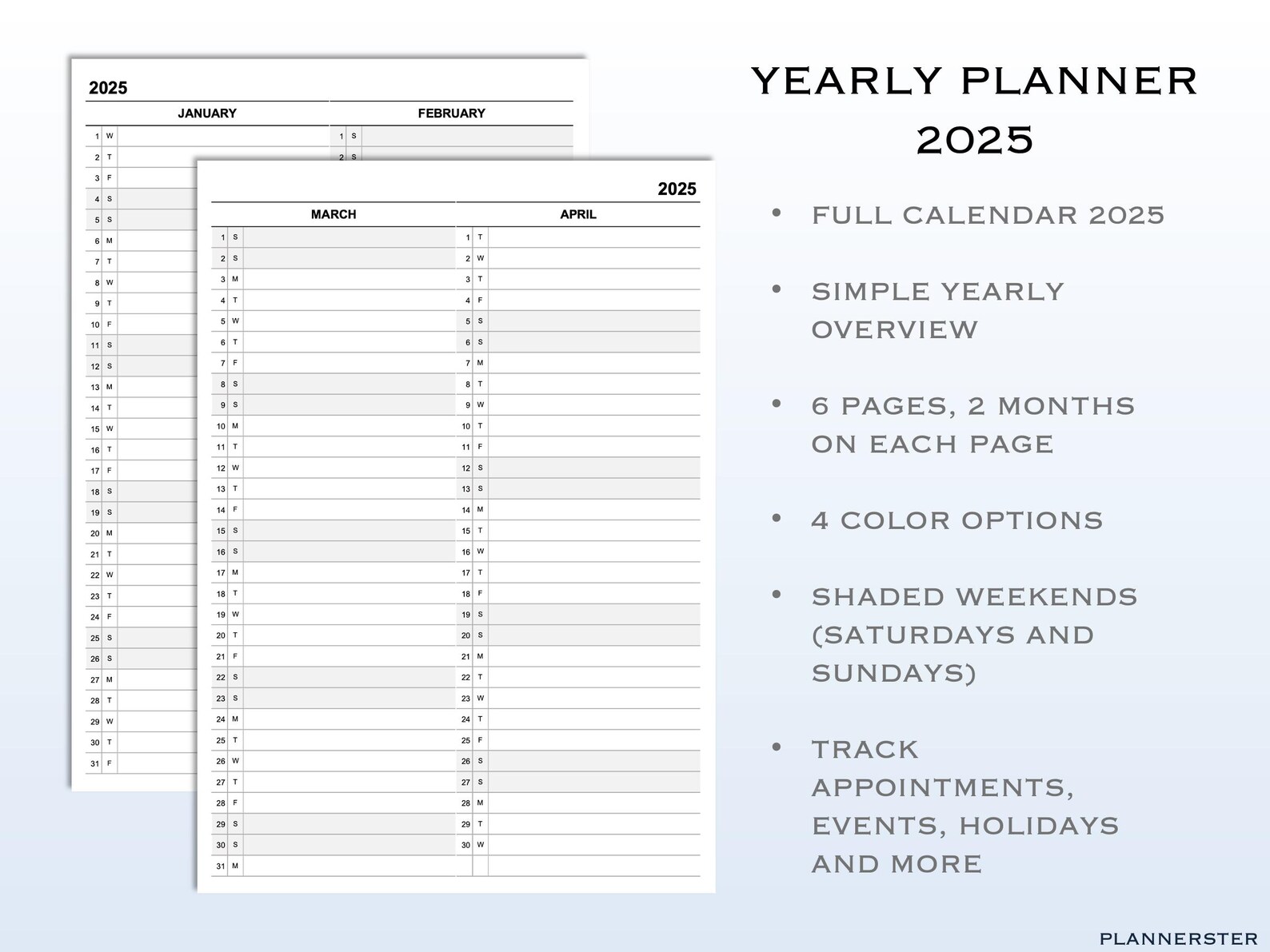 Printable Yearly Planner 2025 – Your Year in Focus | 2025 Printable ...