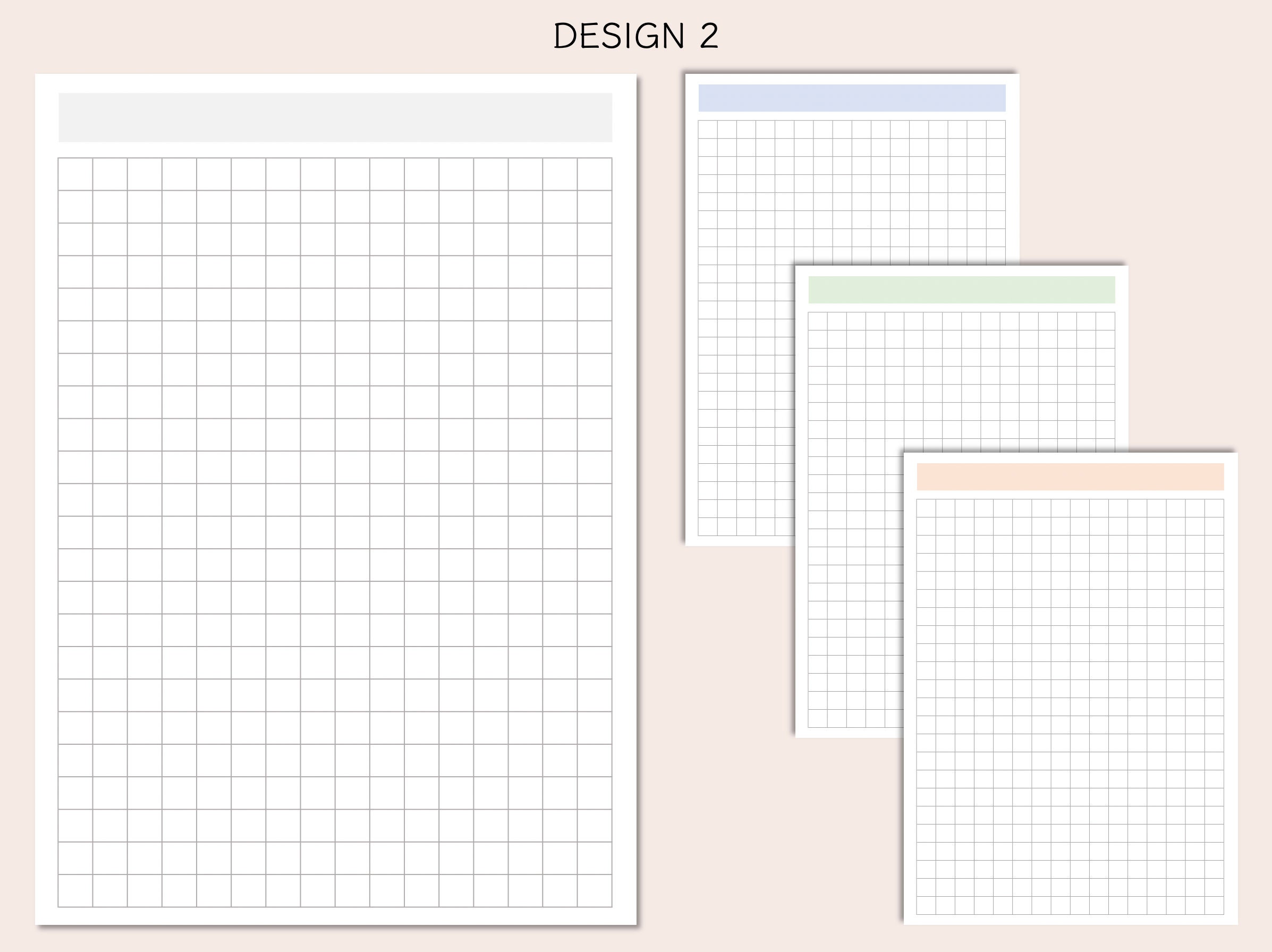 Printable Squared Paper, Grid Paper, Graph Paper, Math Paper, Printable ...