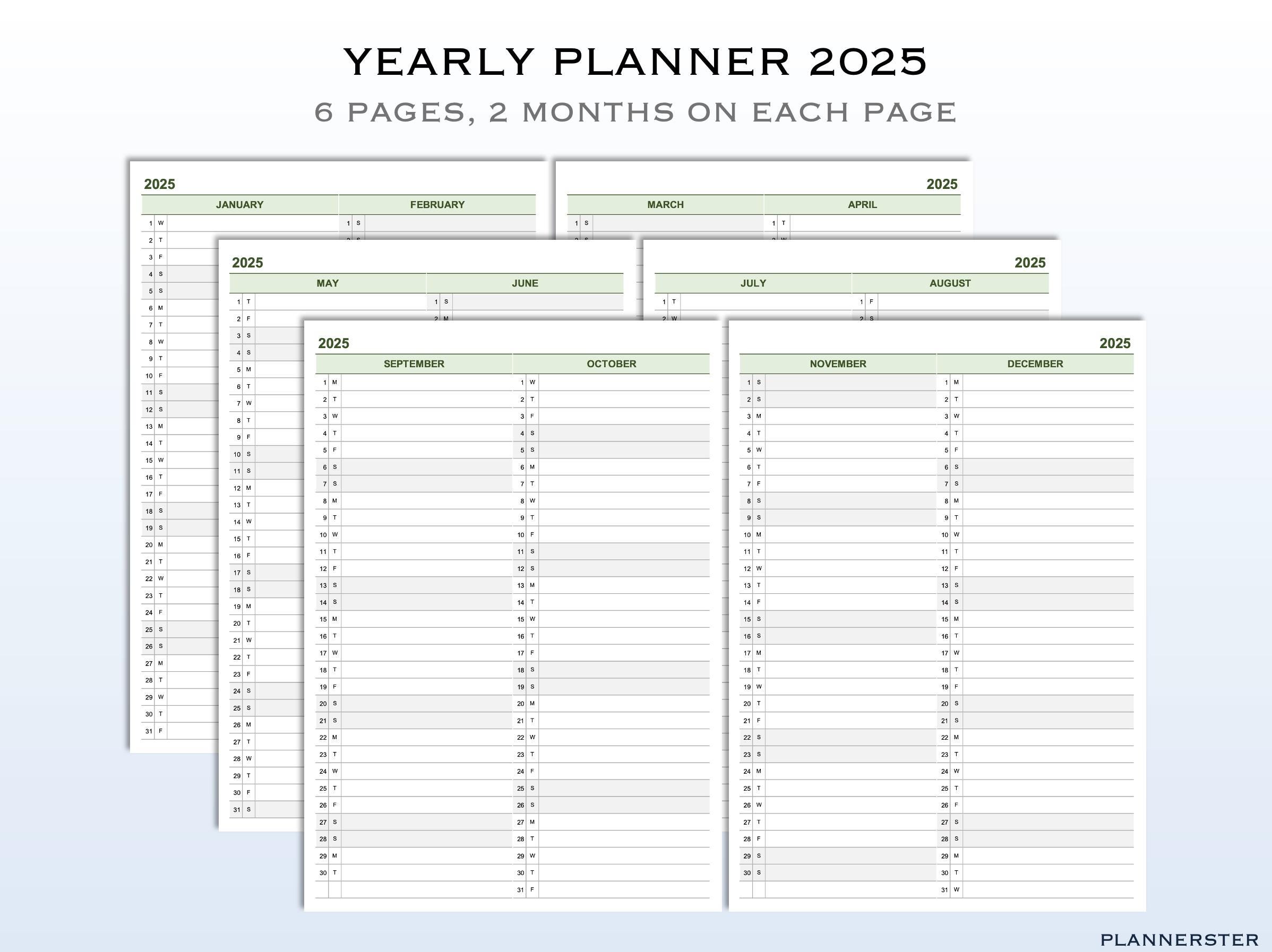Printable Yearly Planner 2025 – Your Year in Focus | 2025 Printable ...