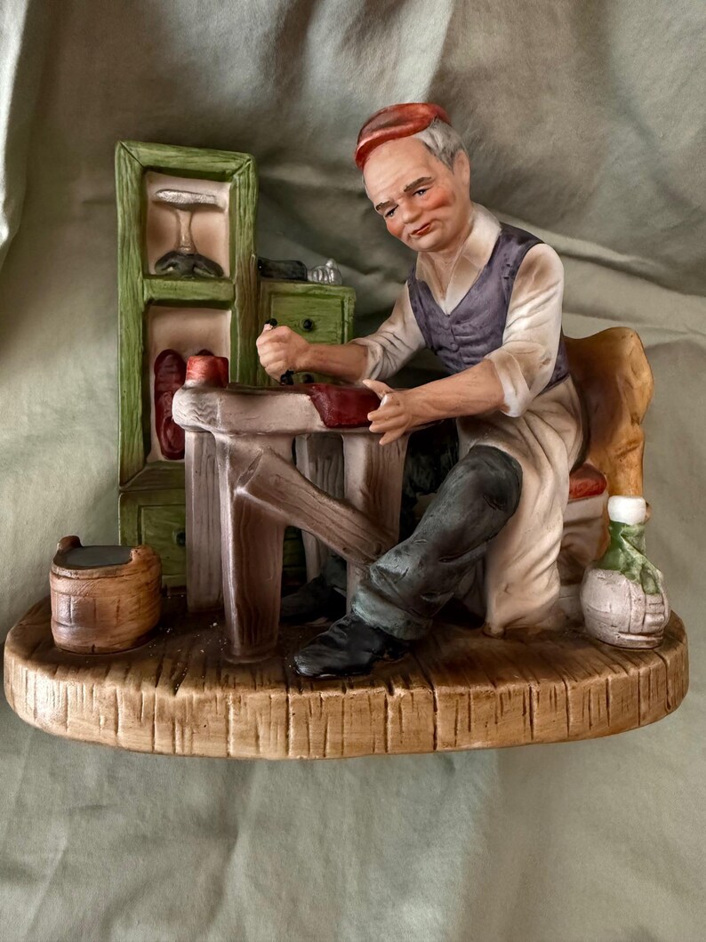 Vintage Lefton Detailed Shoemaker/cobbler Figurine Japan - Etsy