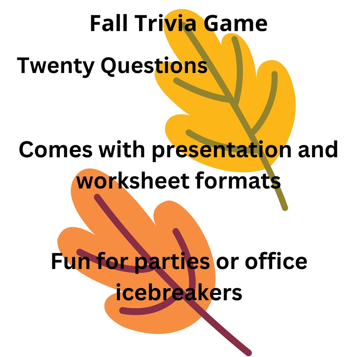 Fall Trivia Game - Etsy