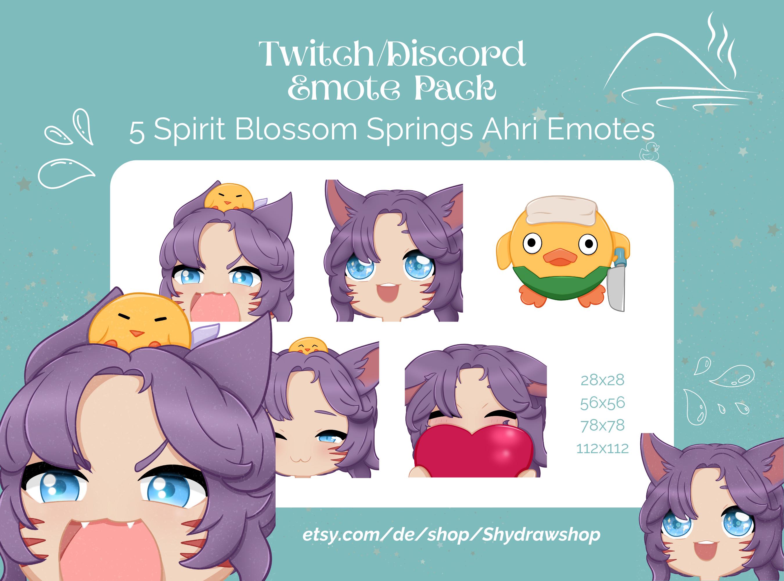 5 Spirit Blossom Springs Ahri Emotes - League of Legends Sticker for ...