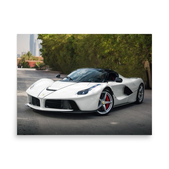 White Ferrari La Ferrari Supercar Hypercar Premium Matte - Etsy