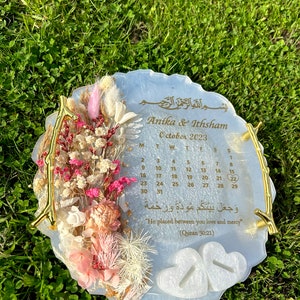 Gold and Pink Ring Tray, Engagement Ring Tray, Wedding Ring Tray ...