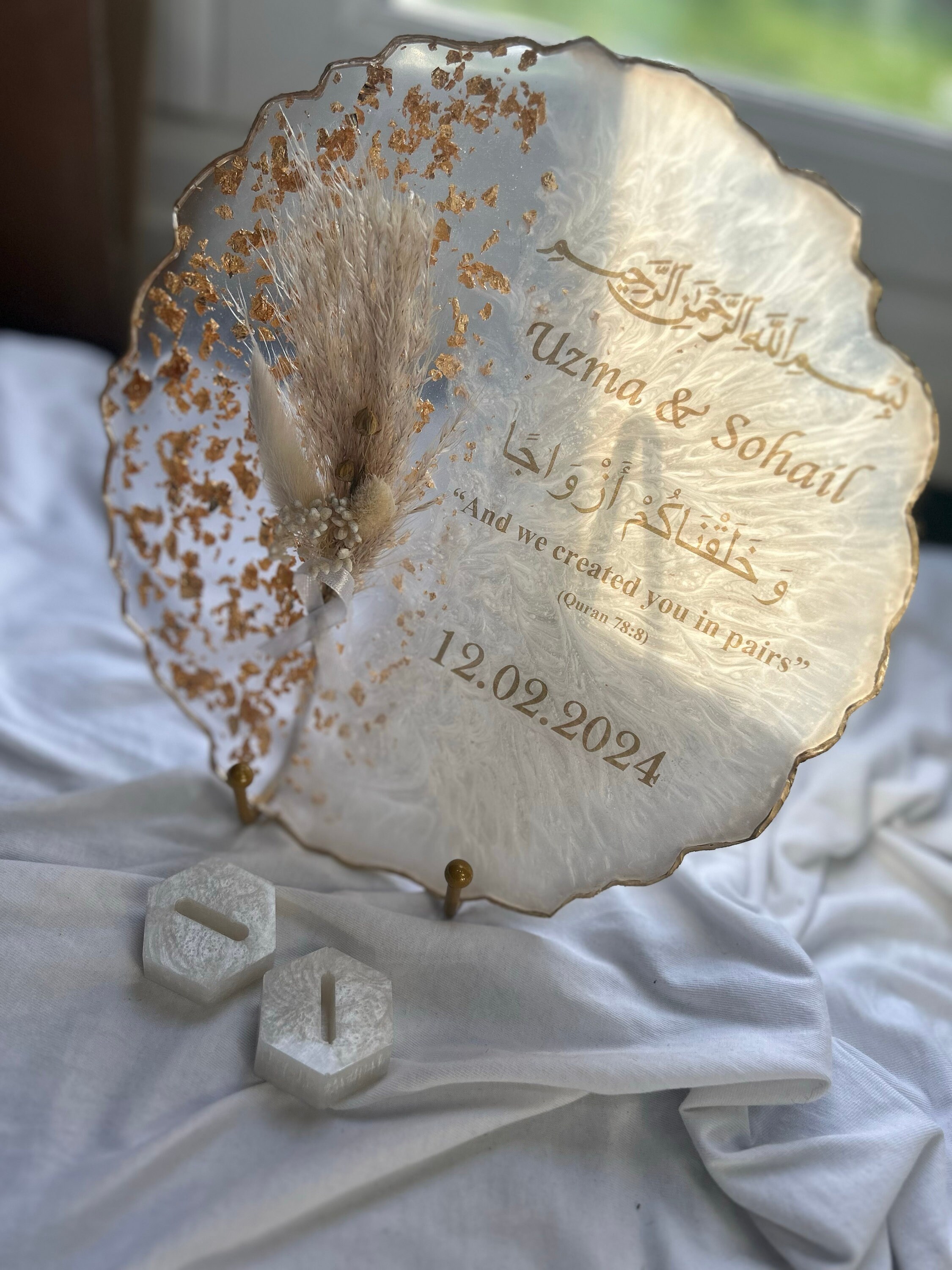 Personalised Resin Plaque, Handmade 3d Effect, Ring Holders, Ring Tray ...