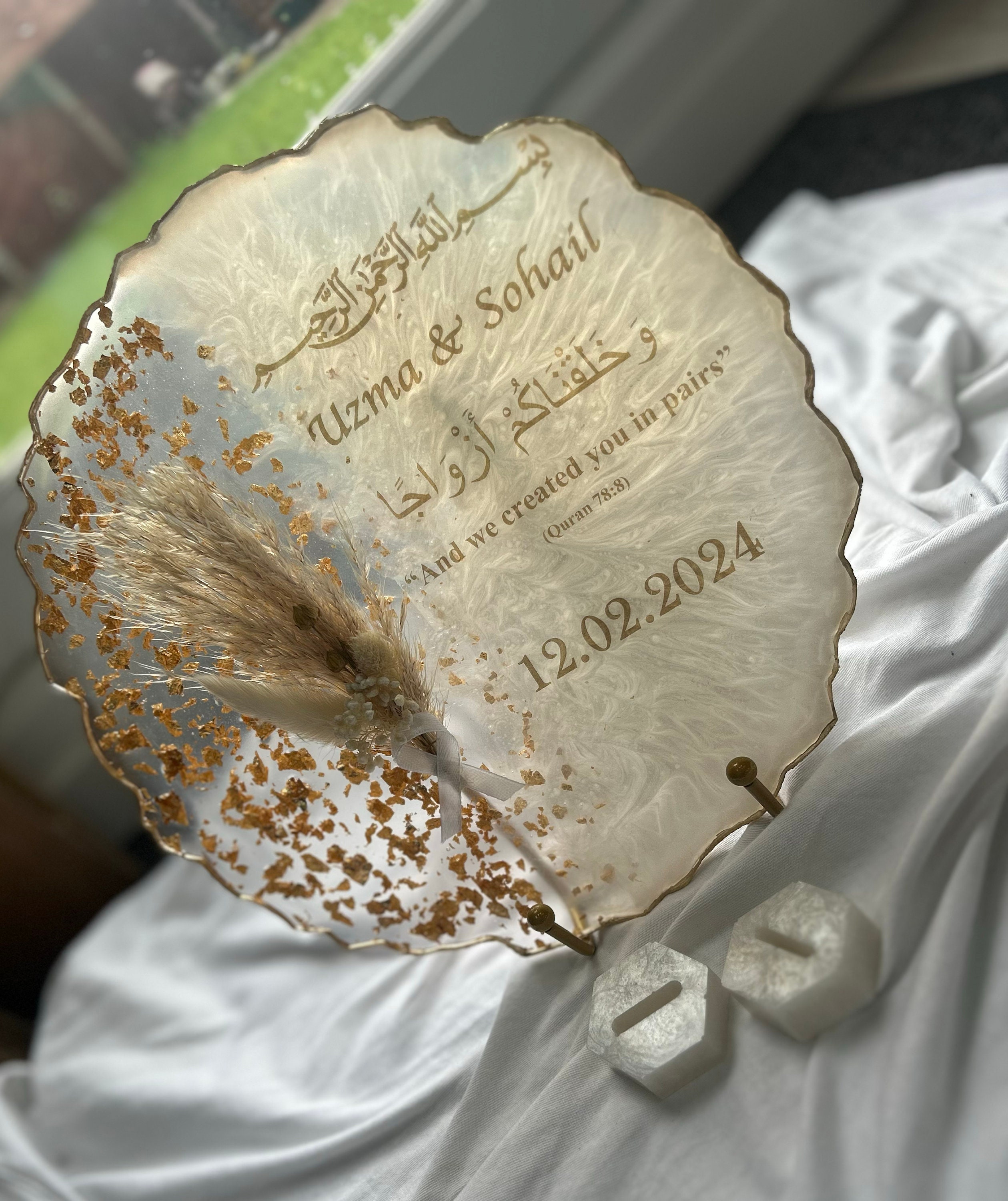 Personalised Resin Plaque, Handmade 3d Effect, Ring Holders, Ring Tray ...
