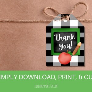 Teacher Appreciation Gift Tags Printable, Teacher Gift Tags Instant ...