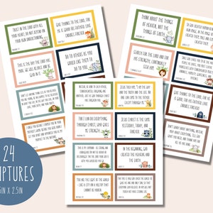 Kid's Scripture Cards | Bible Verses for Children | Watercolor Animals ...