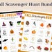 Fall & Halloween Scavenger Hunts | Instant Download PDF | Fall Kid's ...