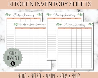 Freezer and Pantry Inventory - Etsy