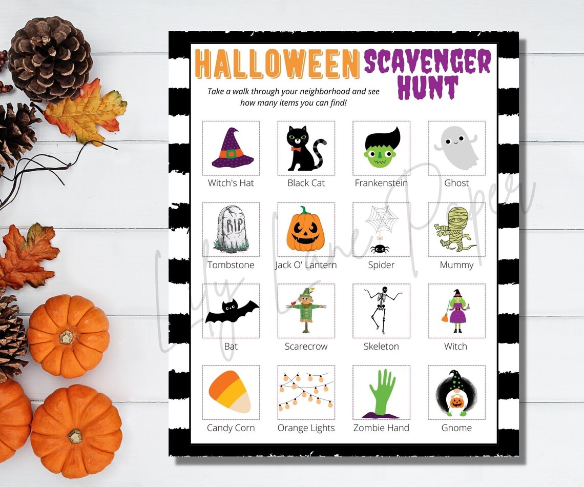 Fall & Halloween Scavenger Hunts Instant Download PDF - Etsy