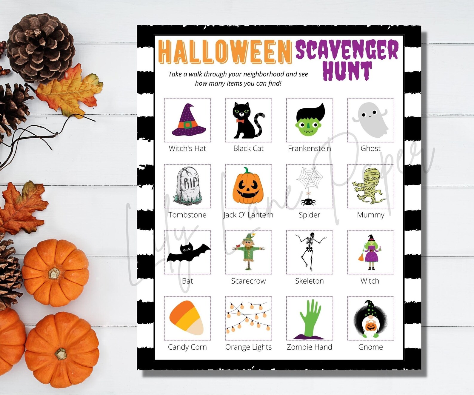 Fall & Halloween Scavenger Hunts Instant Download PDF - Etsy