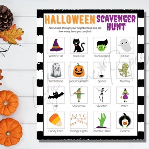 Fall & Halloween Scavenger Hunts Instant Download PDF - Etsy