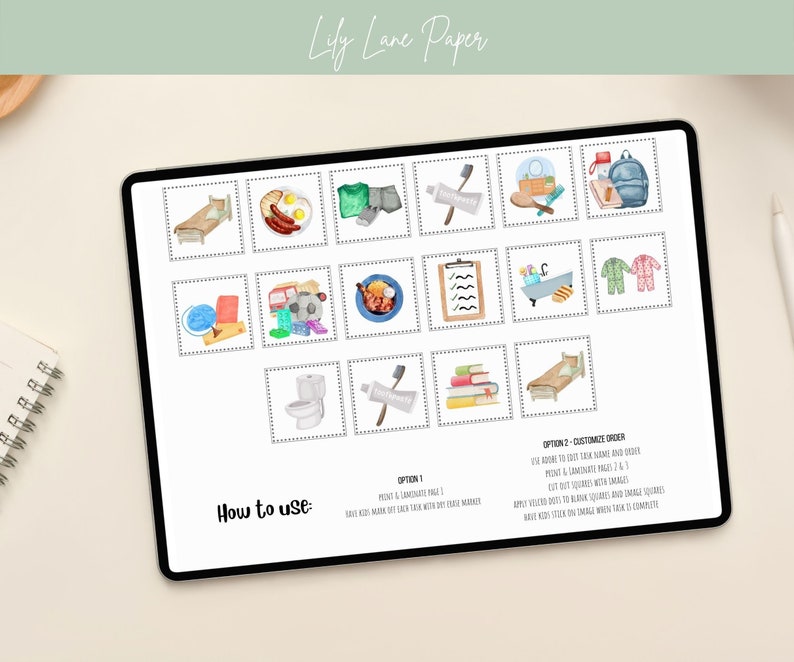 Printable School Day Routine Chart for Kids, Editable PDF Routine Chart ...