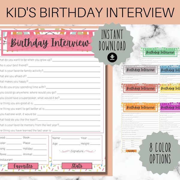 Birthday Interview - Etsy