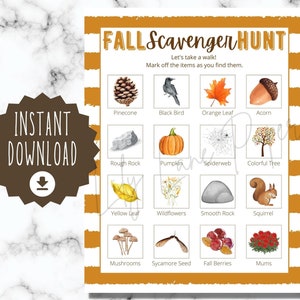 Fall & Halloween Scavenger Hunts Instant Download PDF - Etsy