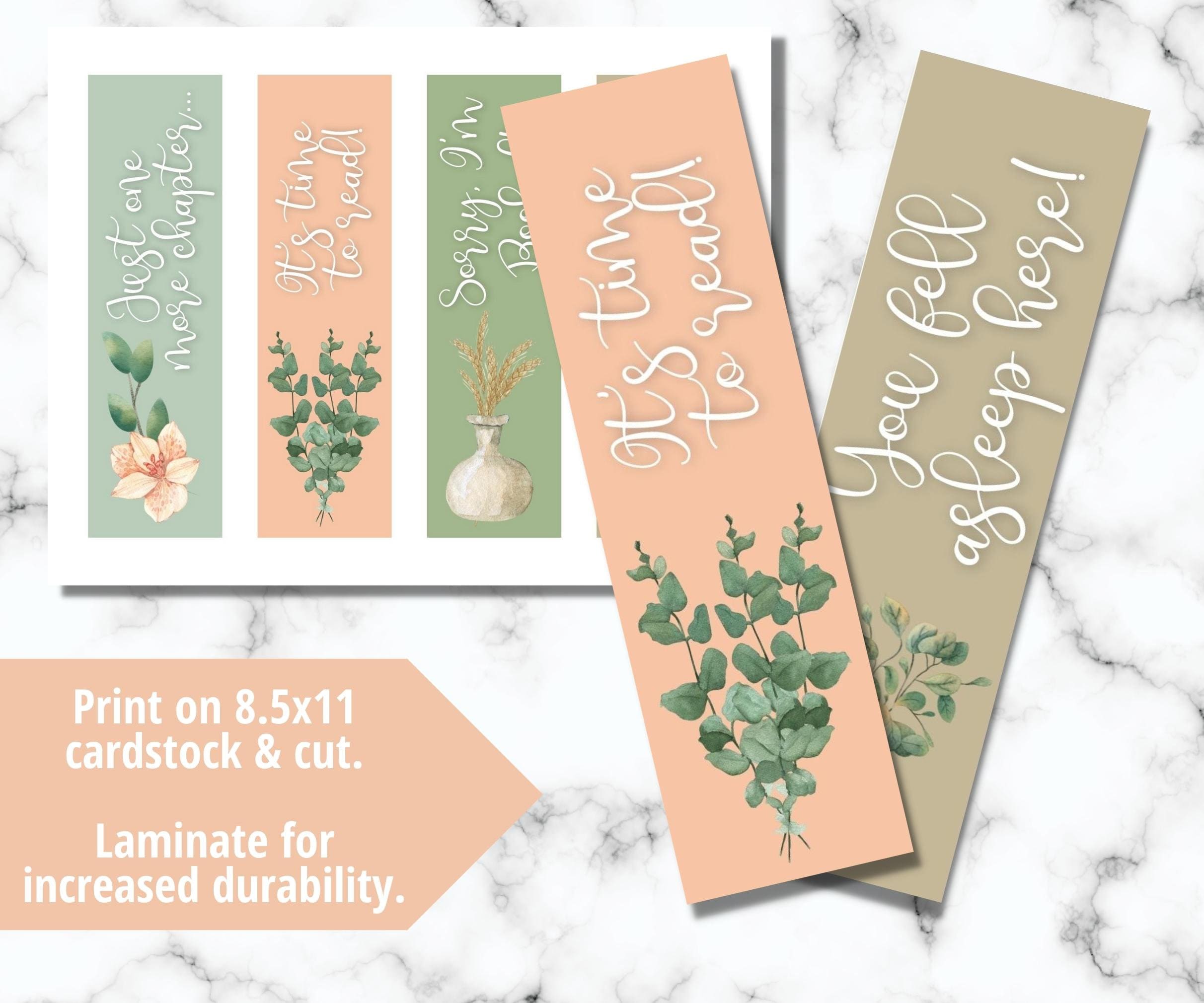 Floral Bookmarks Printable, Set of 4, Instant Download PDF - Etsy