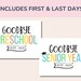 First Day of School Sign PDF Instant Download Simple Hello & Goodbye ...