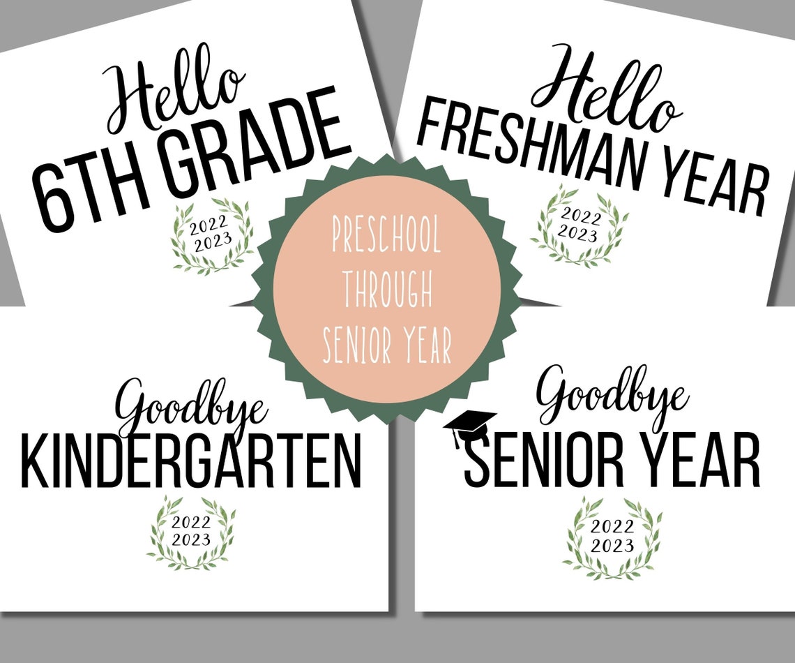 Simple & Classic First Day of School Sign 2022-2023 School - Etsy