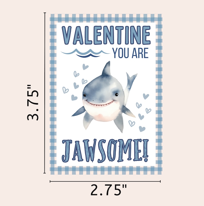 Sea Creatures Valentine's Cards, Kid's Valentine Gift Tags, Ocean ...