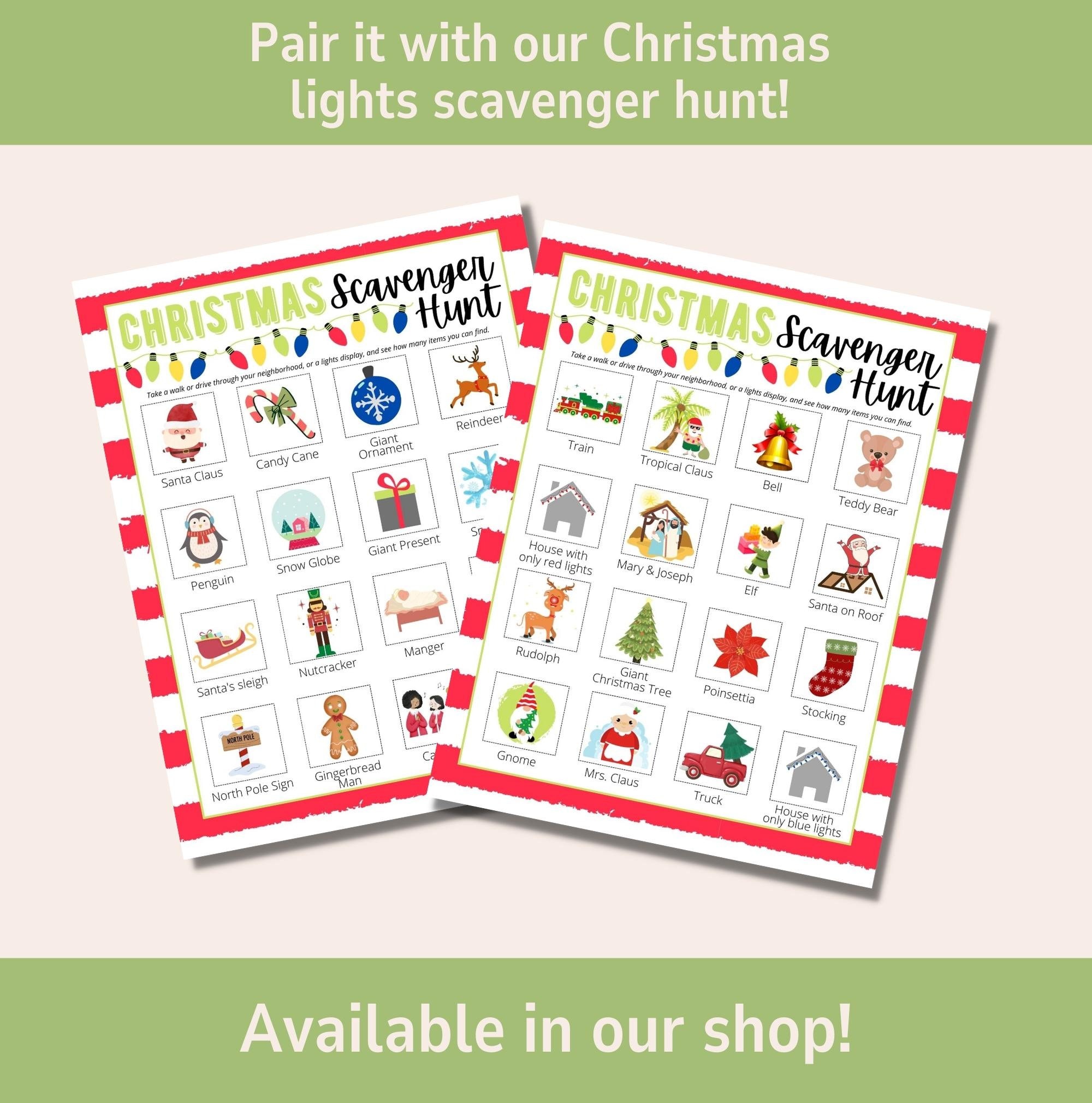Christmas Bucket List for Kids and Families, Instant Download PDF, Kid ...