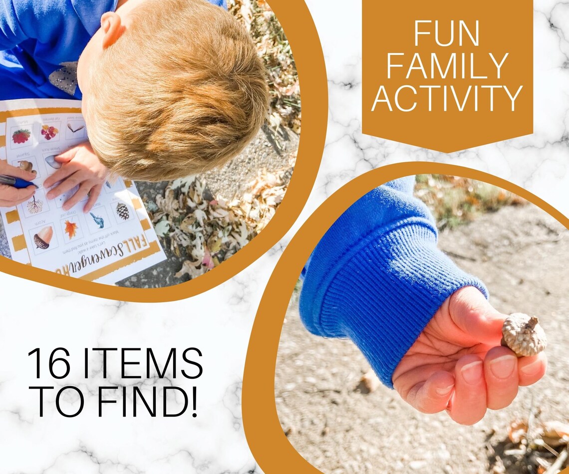 Fall Nature Scavenger Hunt for Kids, Printable Instant Download PDF ...