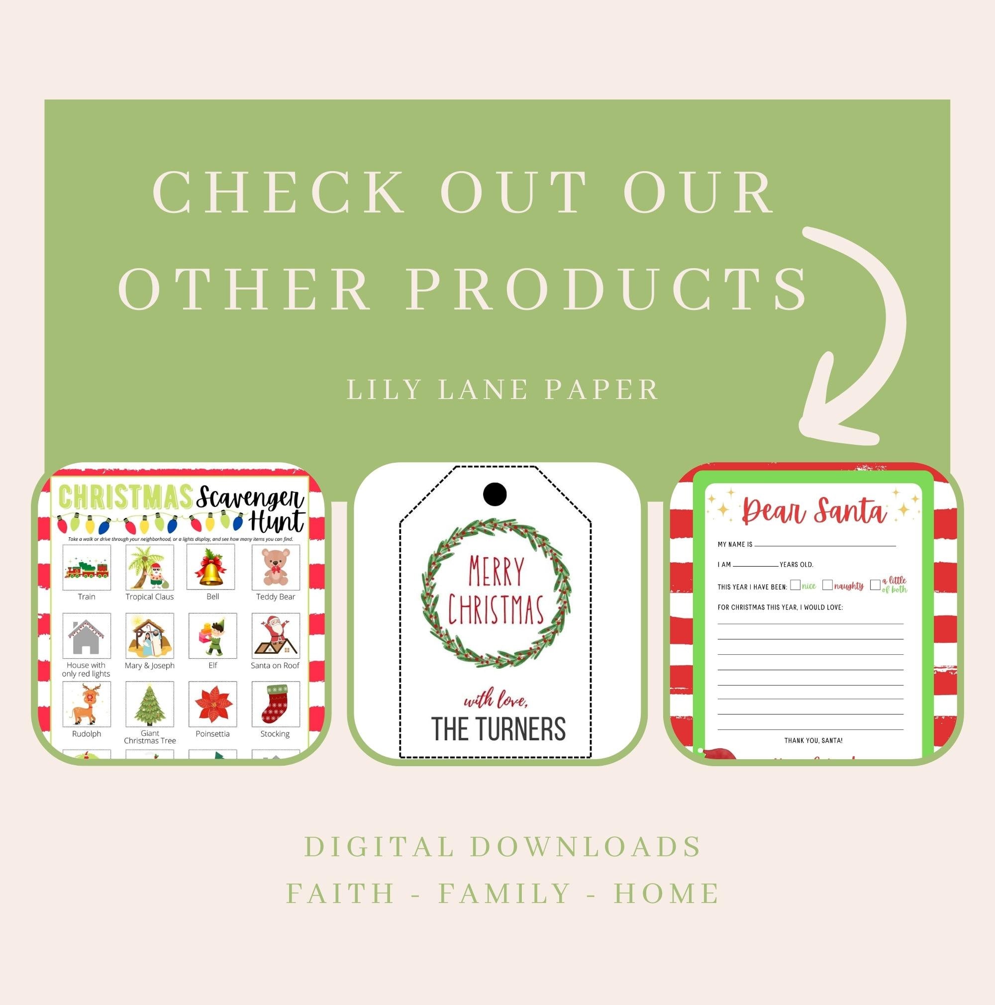 Christmas Bucket List for Kids and Families, Instant Download PDF, Kid ...