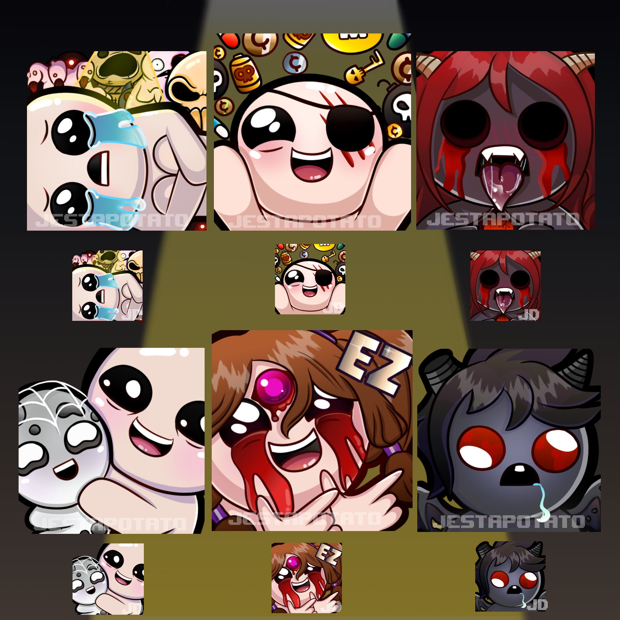 Binding of Isaac Emotes - Etsy