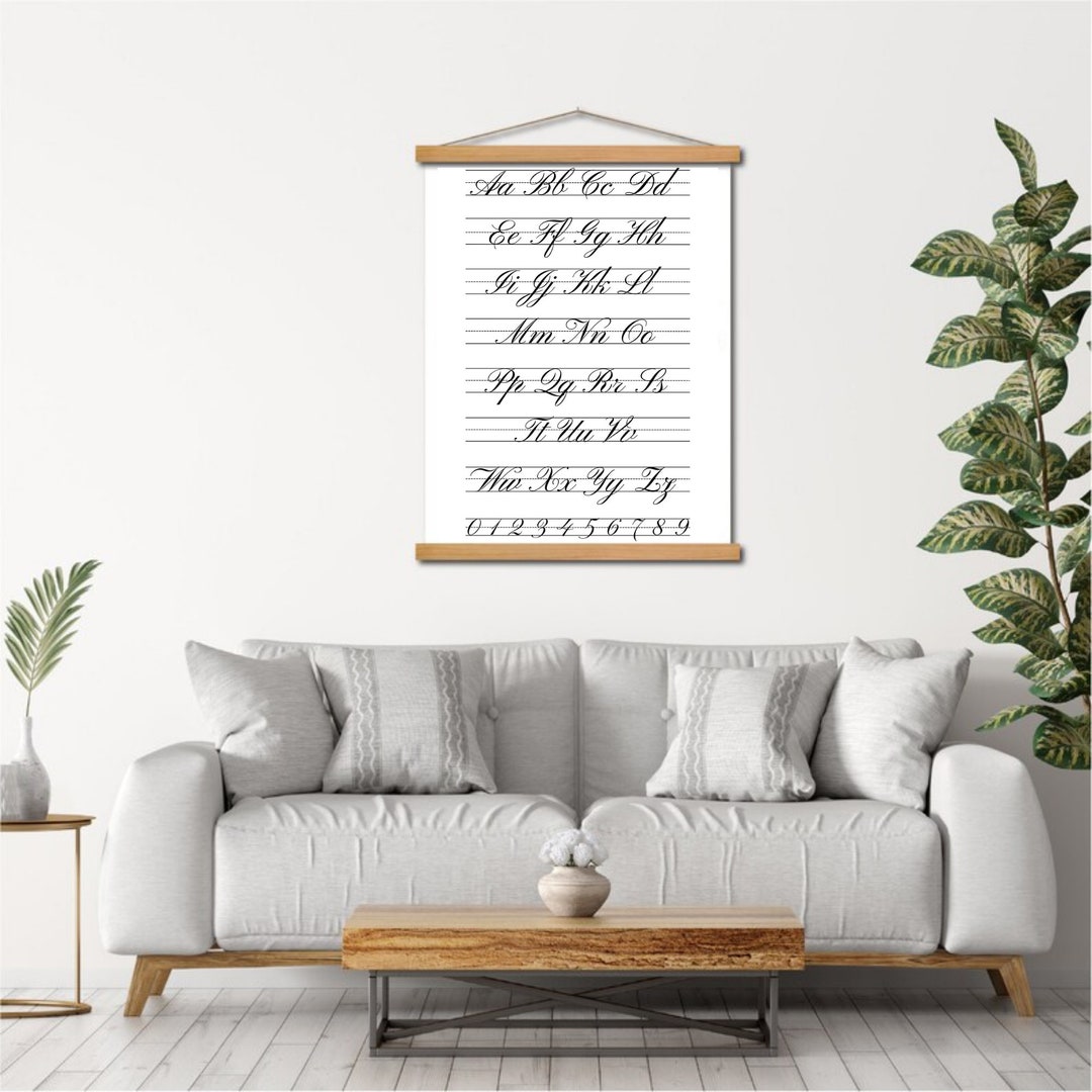 Cursive Alphabet Writing Poster - Etsy