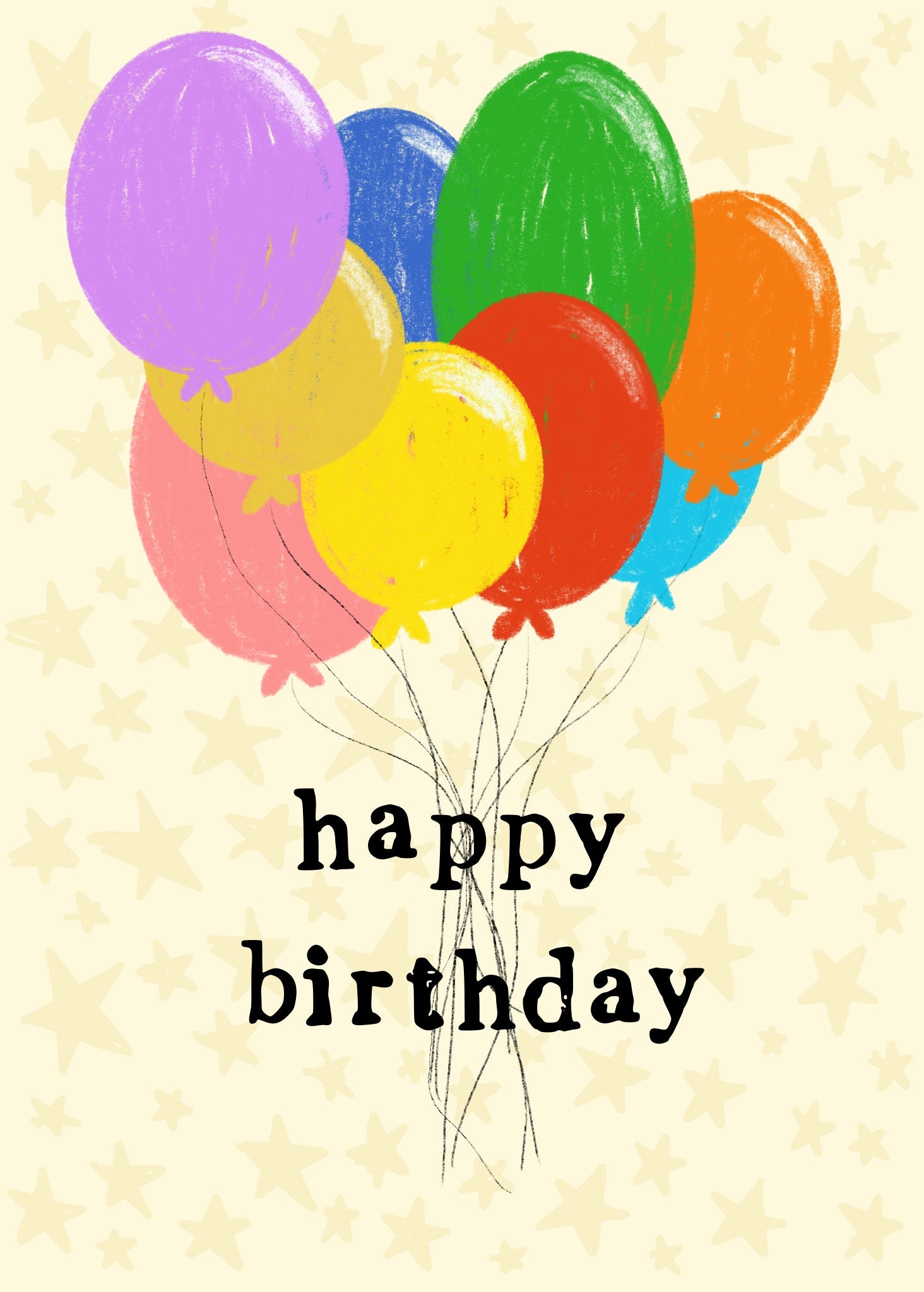 Happy Birthday Balloon Card - Etsy