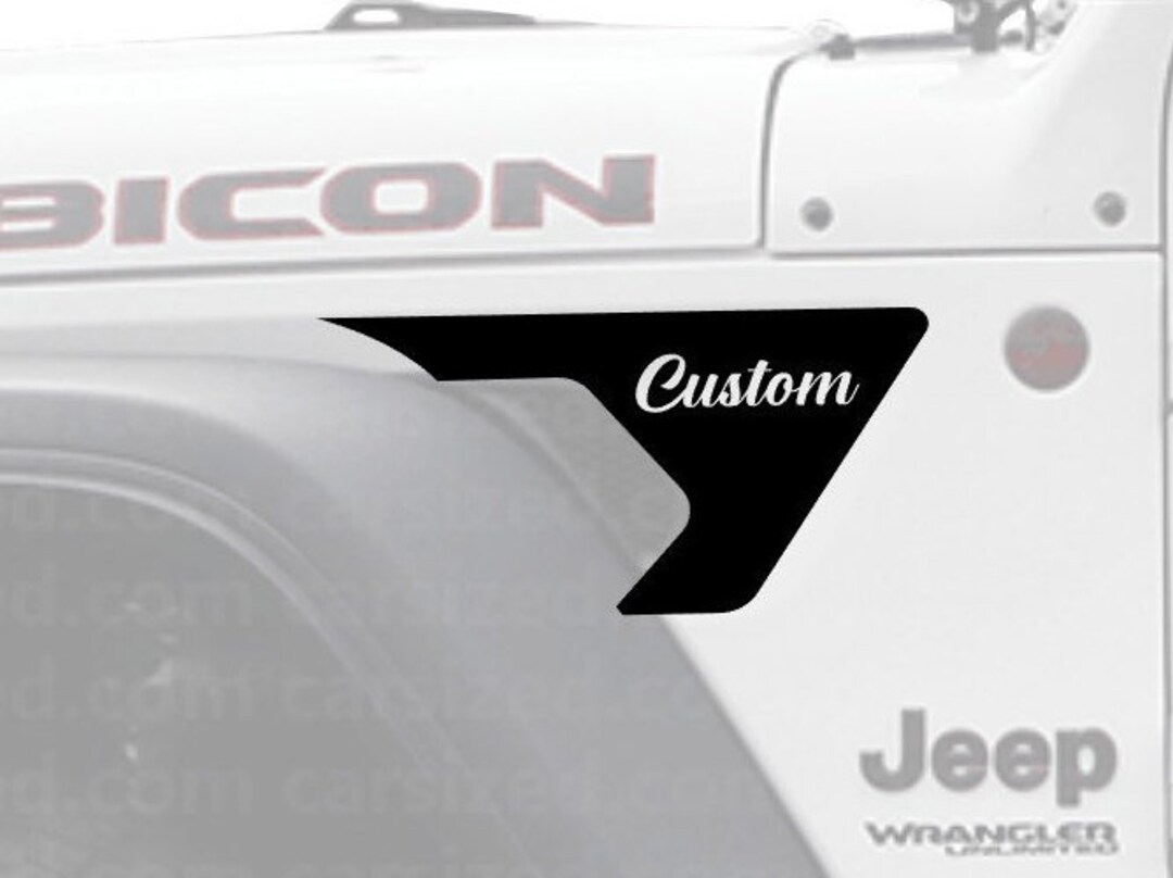 Custom Side Fender Vent Vinyl Decal Sticker 4x4 off Road 2 Pc's ...