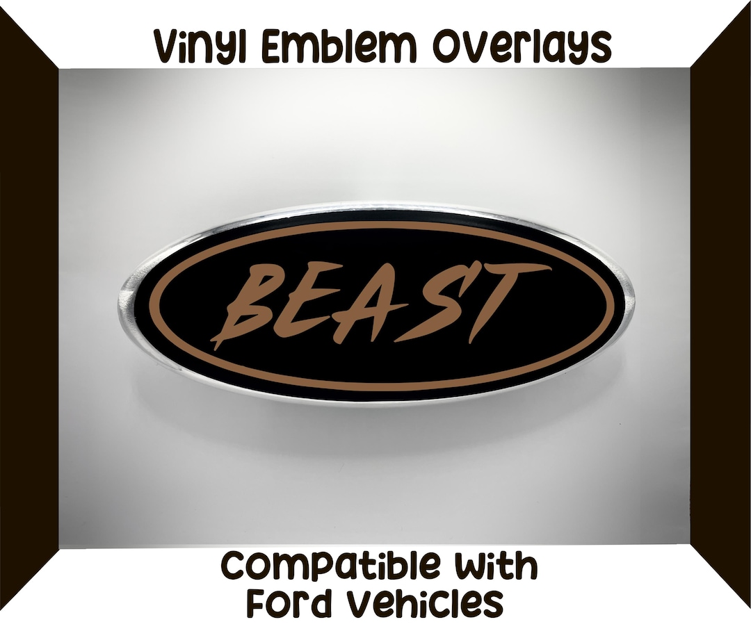 Beast Vinyl Emblem Overlay Decal Sticker, Front/rear and Steering Wheel ...