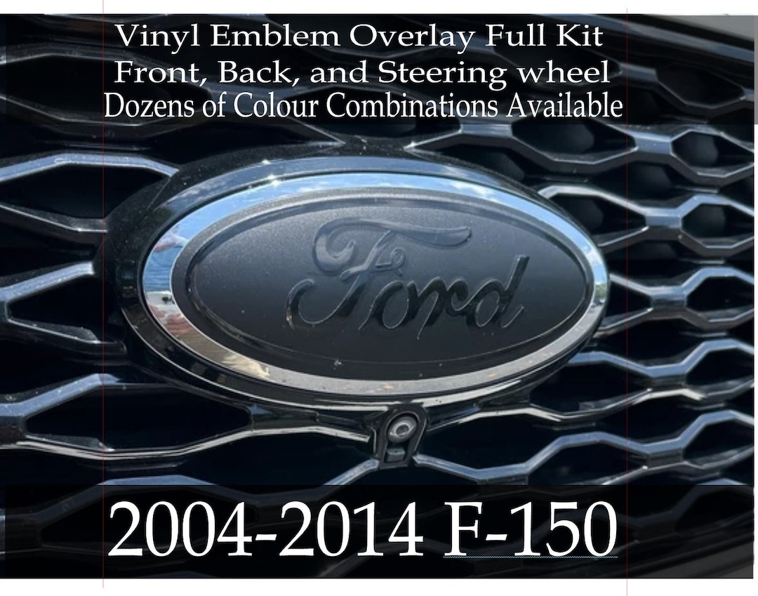 2004-2014 Ford F-150 Vinyl Emblem Overlay Full Kit Front Back and ...