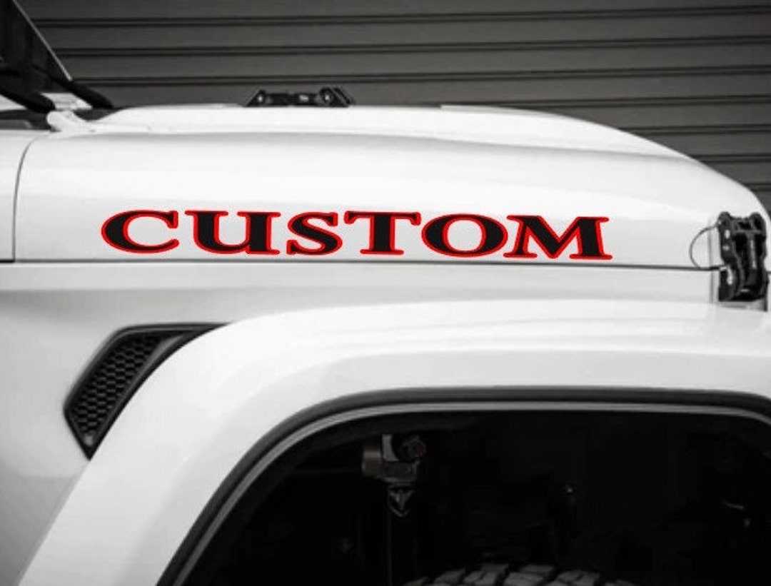 Custom Hood Vinyl Decal/sticker. Multiple Fonts, Sizes, and Color ...