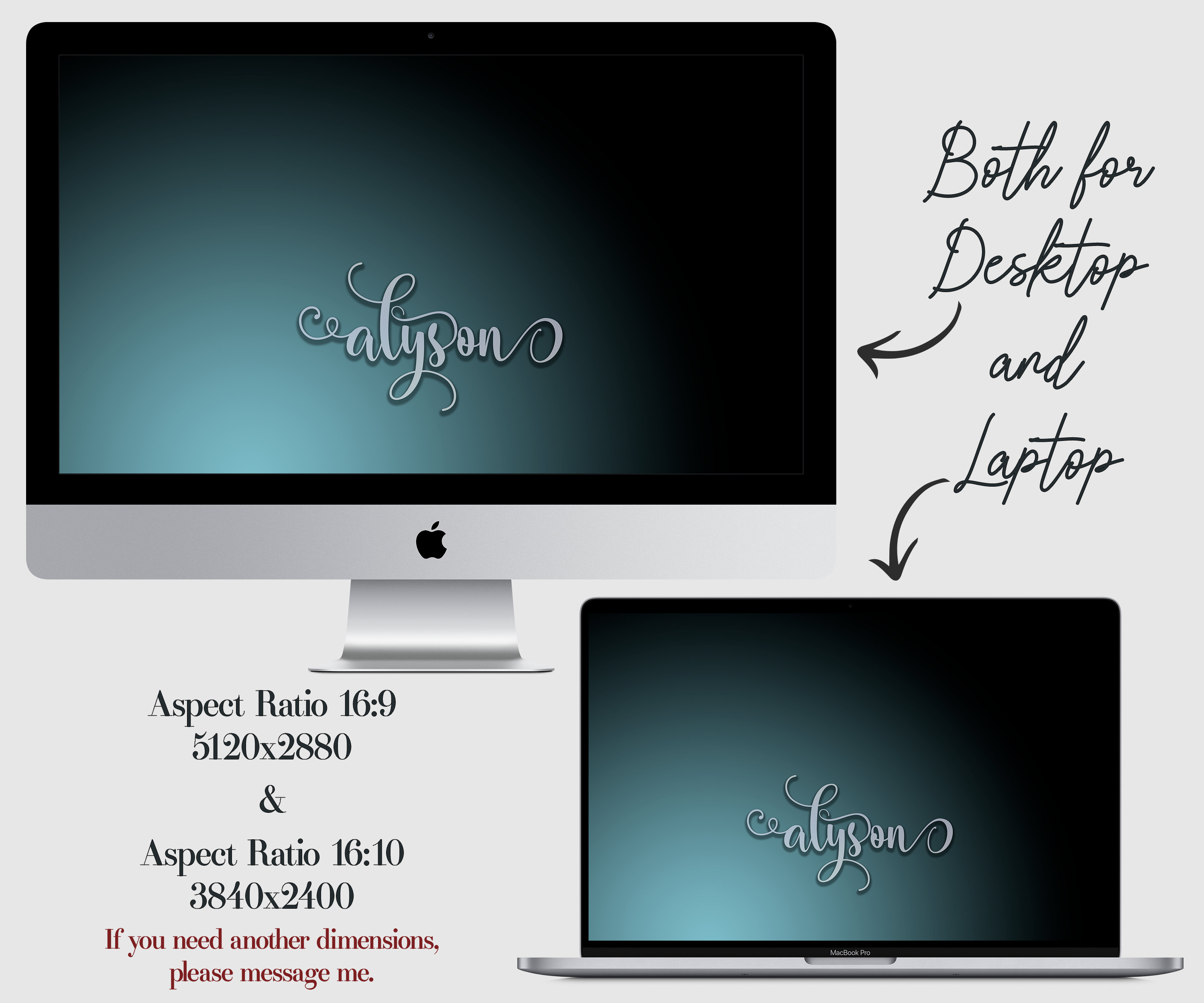 5 Custom Desktop Wallpapers: Personalized Affirmations, Gradients ...