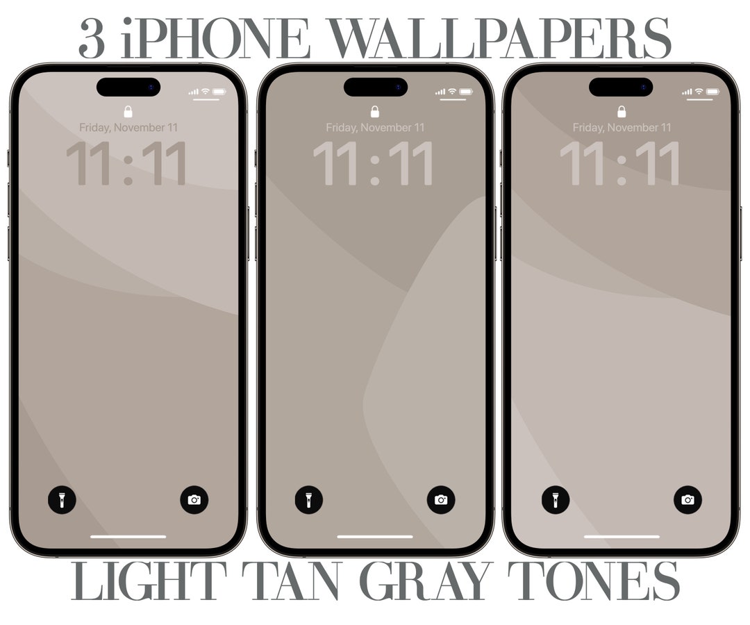 3 Light Tan Gray Tones iPhone Wallpaper, Aesthetic Phone Background ...