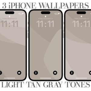 3 Light Tan Gray Tones iPhone Wallpaper, Aesthetic Phone Background ...