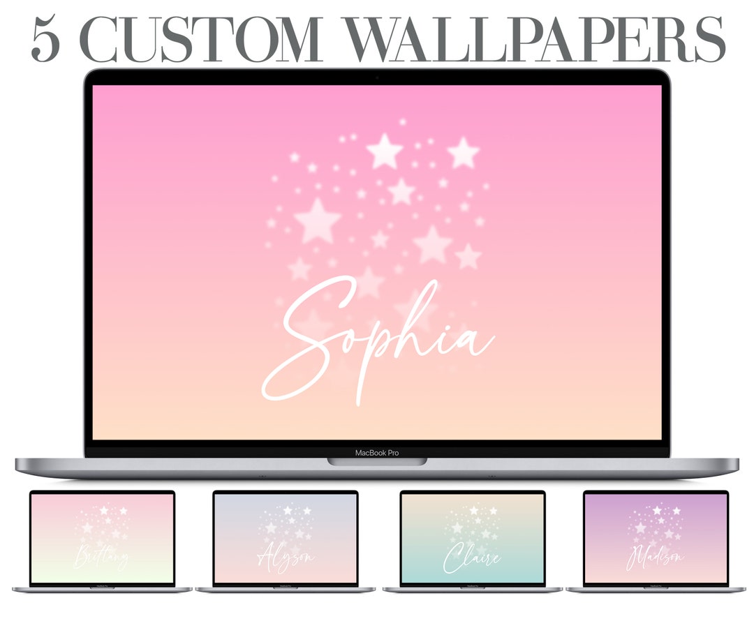 Soft Pink Gradient Desktop Wallpaper: Custom Celestial Background ...