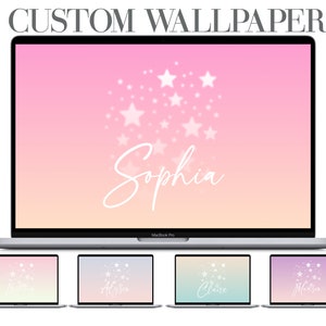 Soft Pink Gradient Desktop Wallpaper: Custom Celestial Background ...