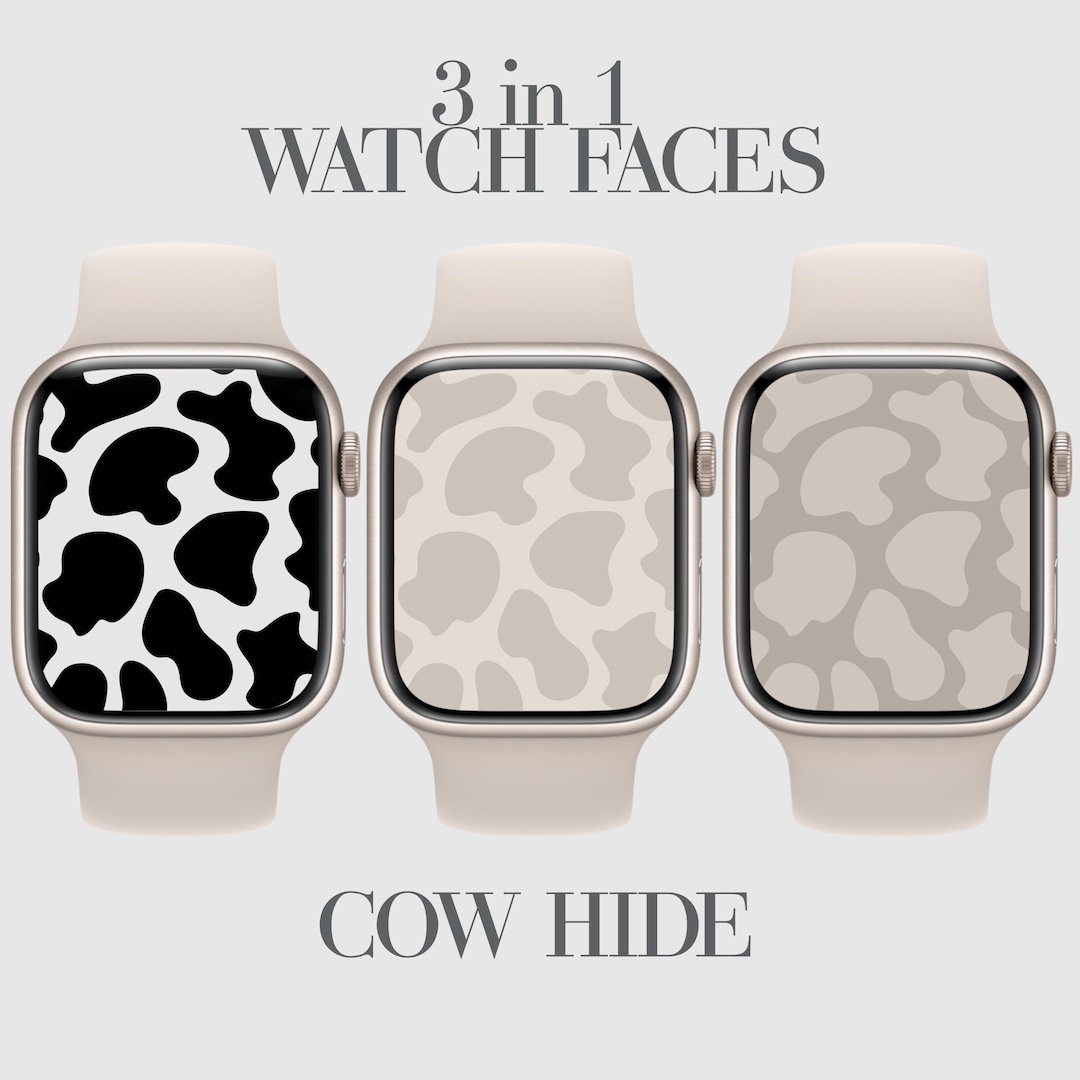 Cow Hide Watch Face, Apple Watch Wallpaper, Smartwatch Wallpaper, Cow ...