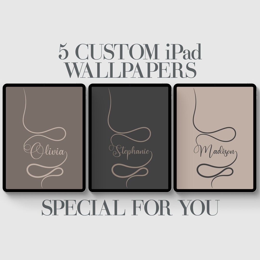 Hand Drawn Custom iPad Wallpaper, Calligraphy Design Tablet Background ...