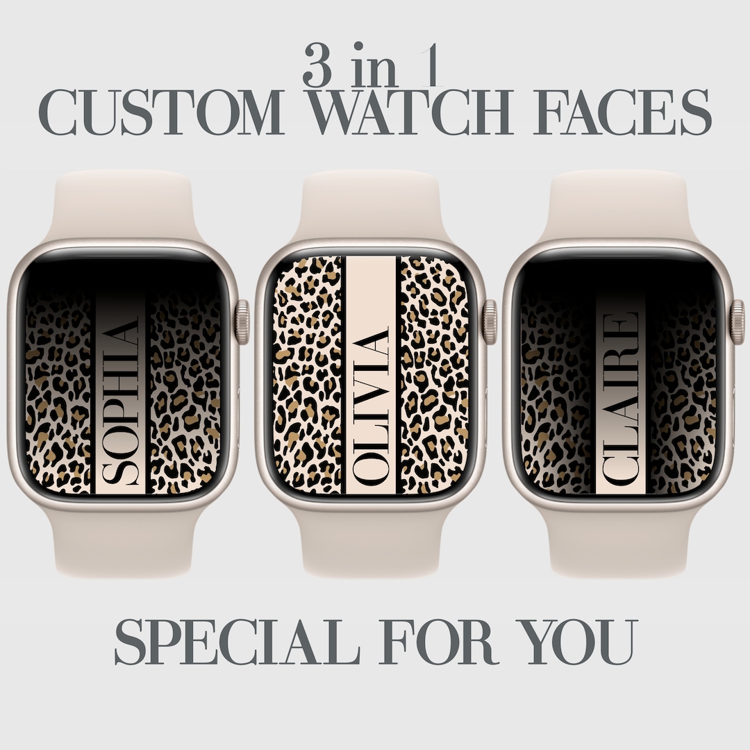 Custom Leopard Print Apple Watch Face: Personalized Cheetah Wallpaper ...