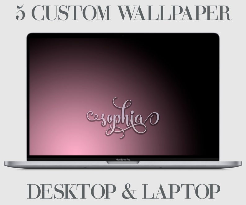 5 Custom Desktop Wallpaper Personalization Laptop Background - Etsy