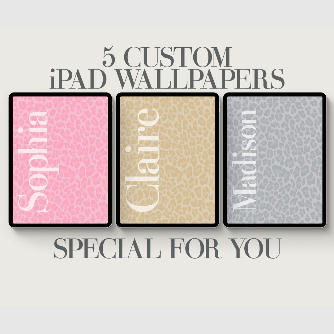 Leopard iPad Wallpaper, Custom iPad Wallpaper, Pink, Beige, Purple ...