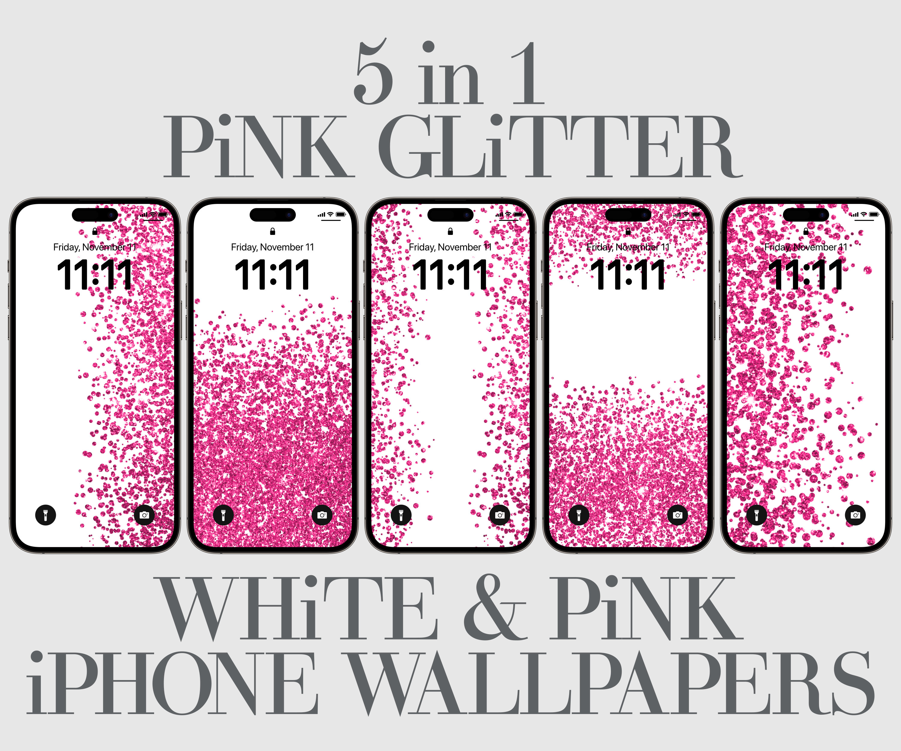 Pink Glitter iPhone Wallpaper, Hot Pink Phone Background, Aesthetic ...