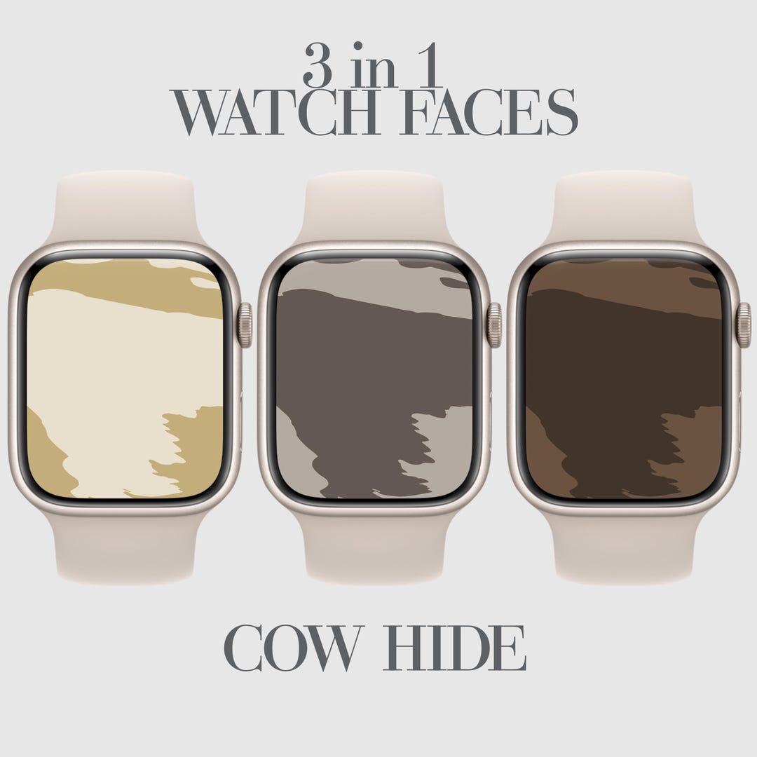Cow Hide Watch Face, Apple Watch Wallpaper, Smartwatch Wallpaper, Cow ...