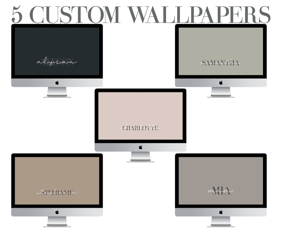 5 Custom Desktop Wallpaper Personalization Laptop Background - Etsy
